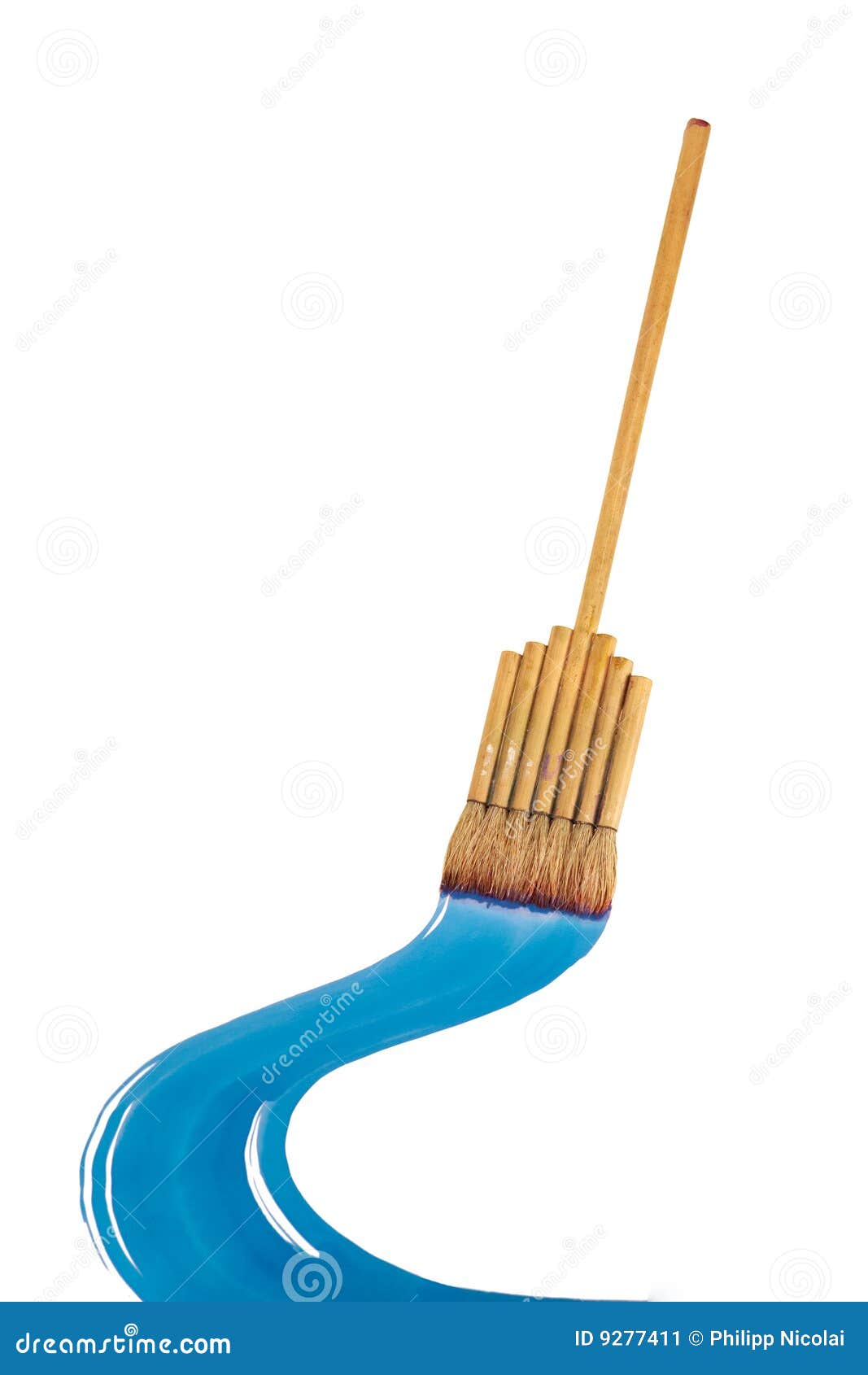 Old Japanese Paintbrush Isolation on White Stock Image - Image of ...