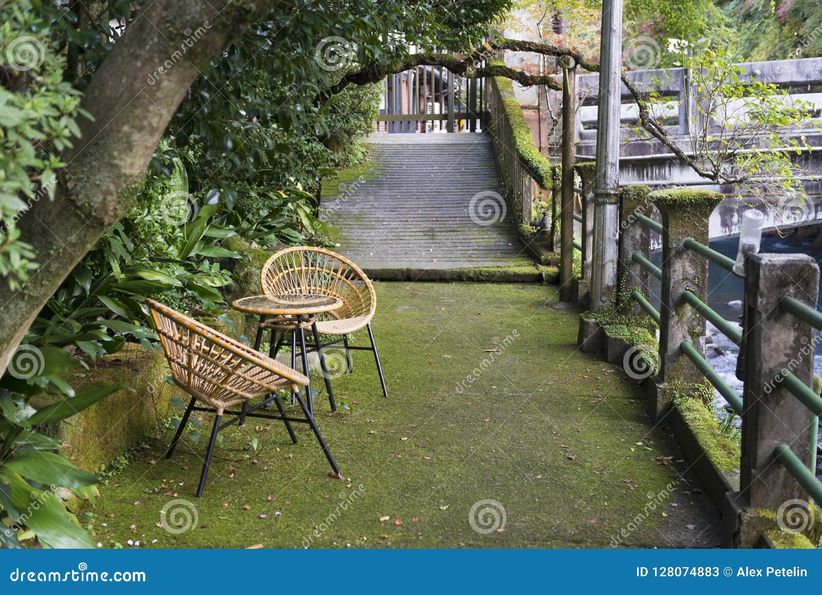 Old Japanese River Embankment Stock Image - Image of colorful, evening ...