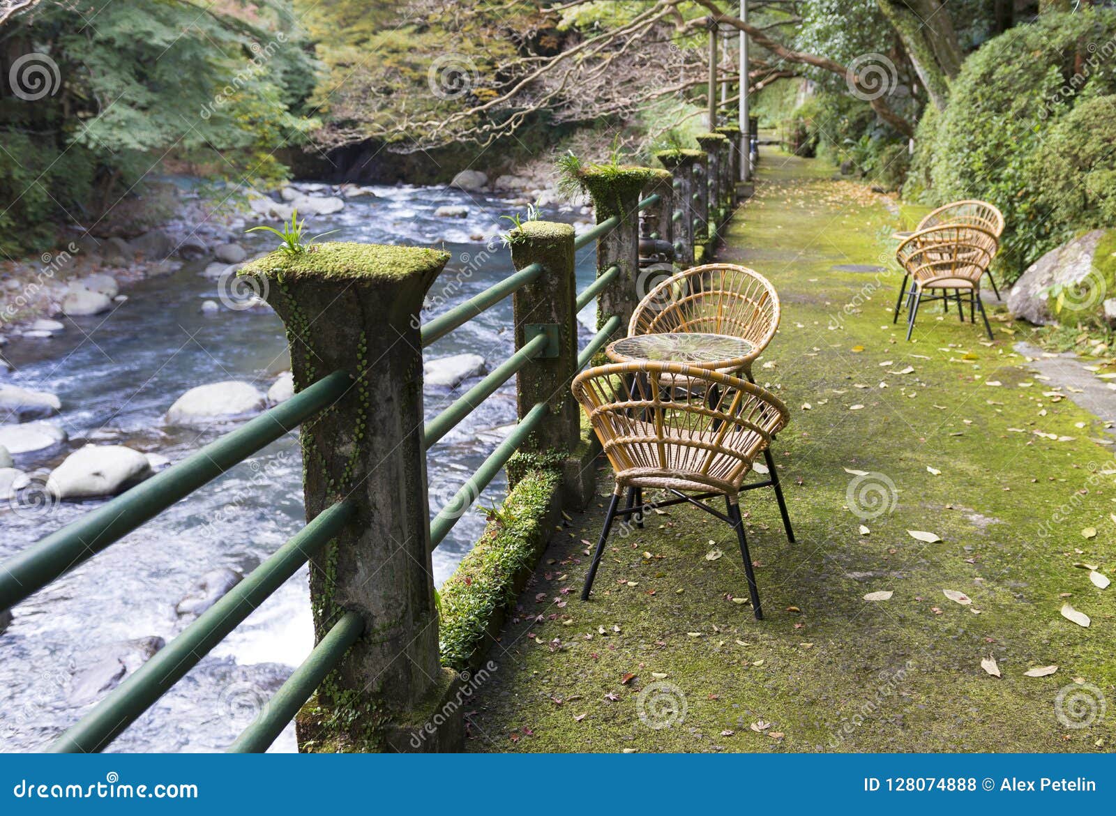 Old Japanese River Embankment Stock Photo - Image of bridge, landscape ...