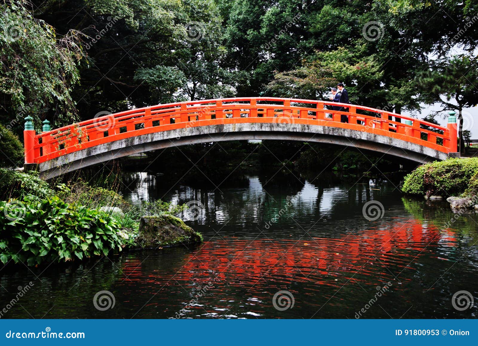 Old Japanese wooden bridge stock image. Image of ancient - 91800953