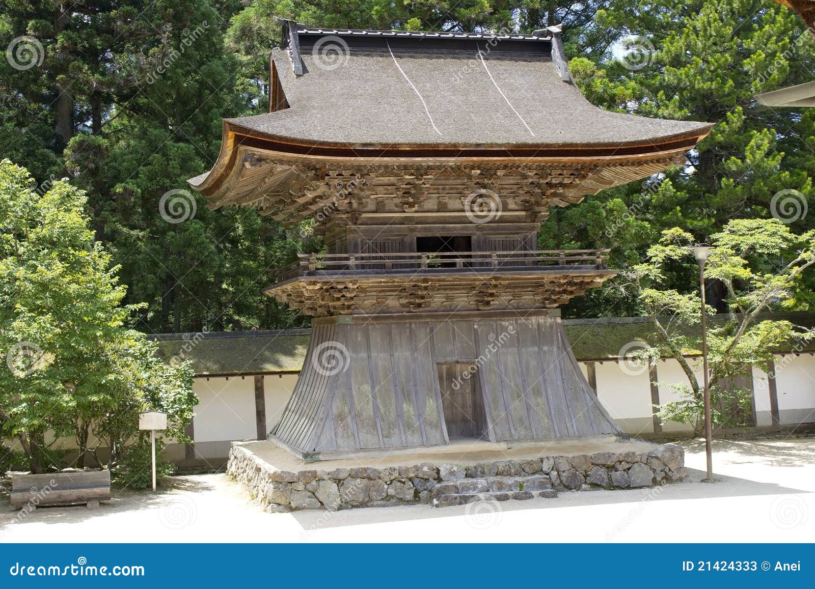 Old Japanese Wooden Guard Tower Stock Image - Image of park, tower ...