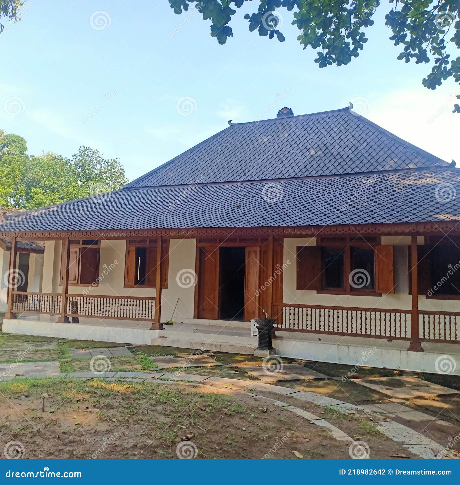 Old Javanese House stock photo. Image of java, people - 218982642