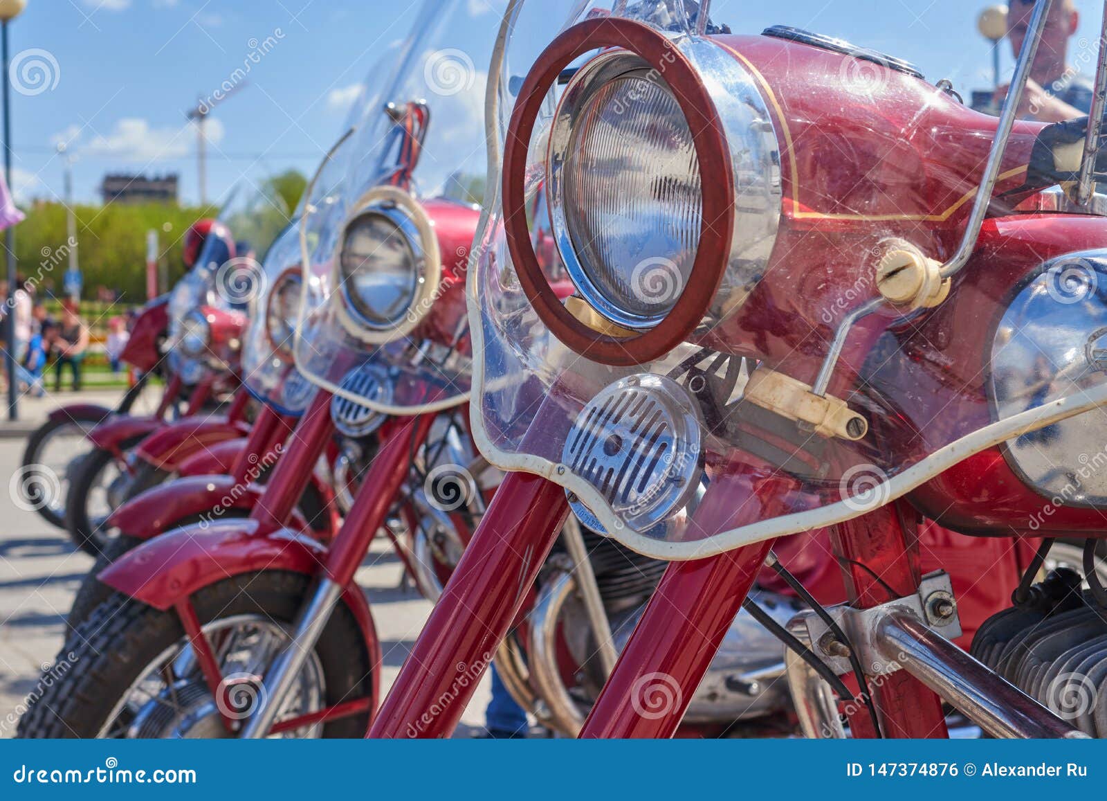 Old Jawa Red Motorcycles. Cheboksry, Russia, 05/09/2019 Editorial Photo ...