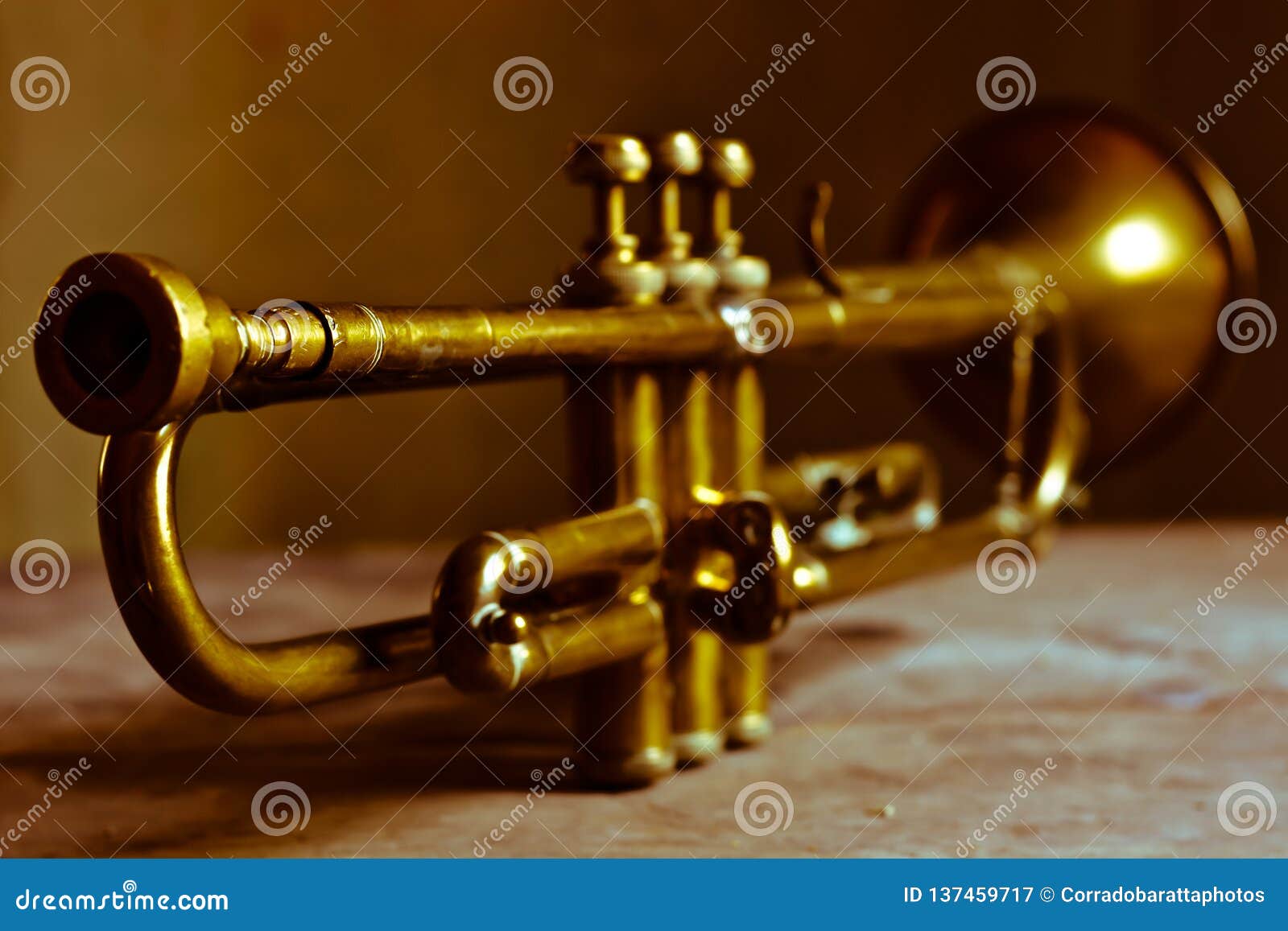 An Ancient and Beautiful Jazz Trumpet Stock Image - Image of madrid ...