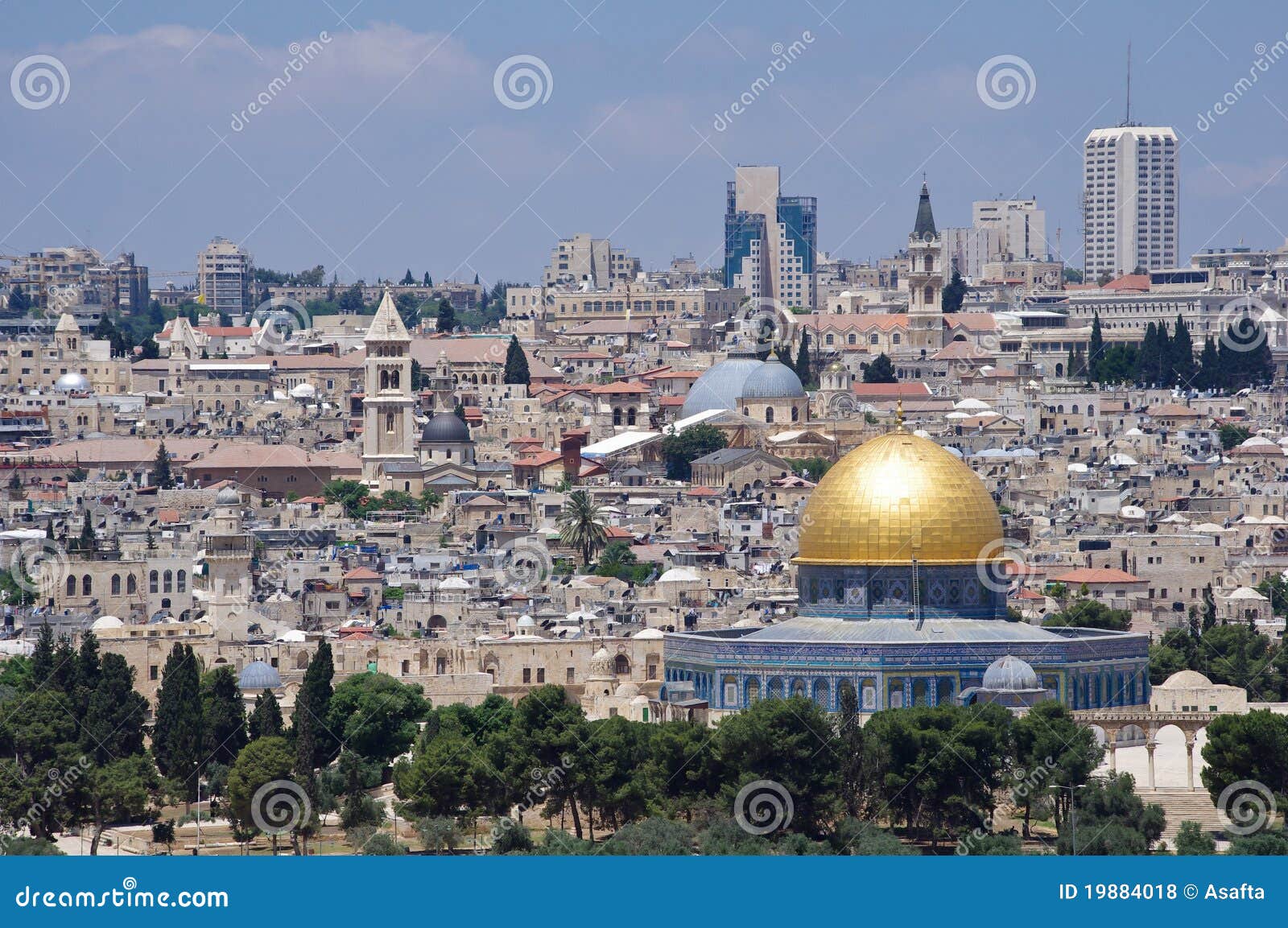 Old Jerusalem cityscape stock photo. Image of middle - 19884018