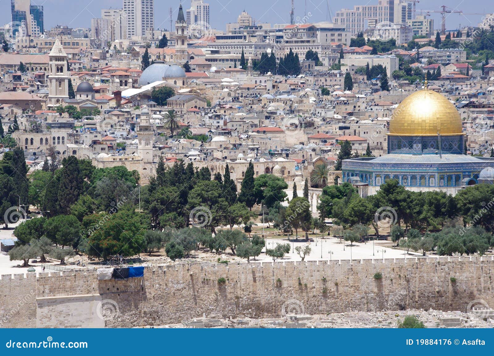 Old Jerusalem cityscape stock photo. Image of religious - 19884176