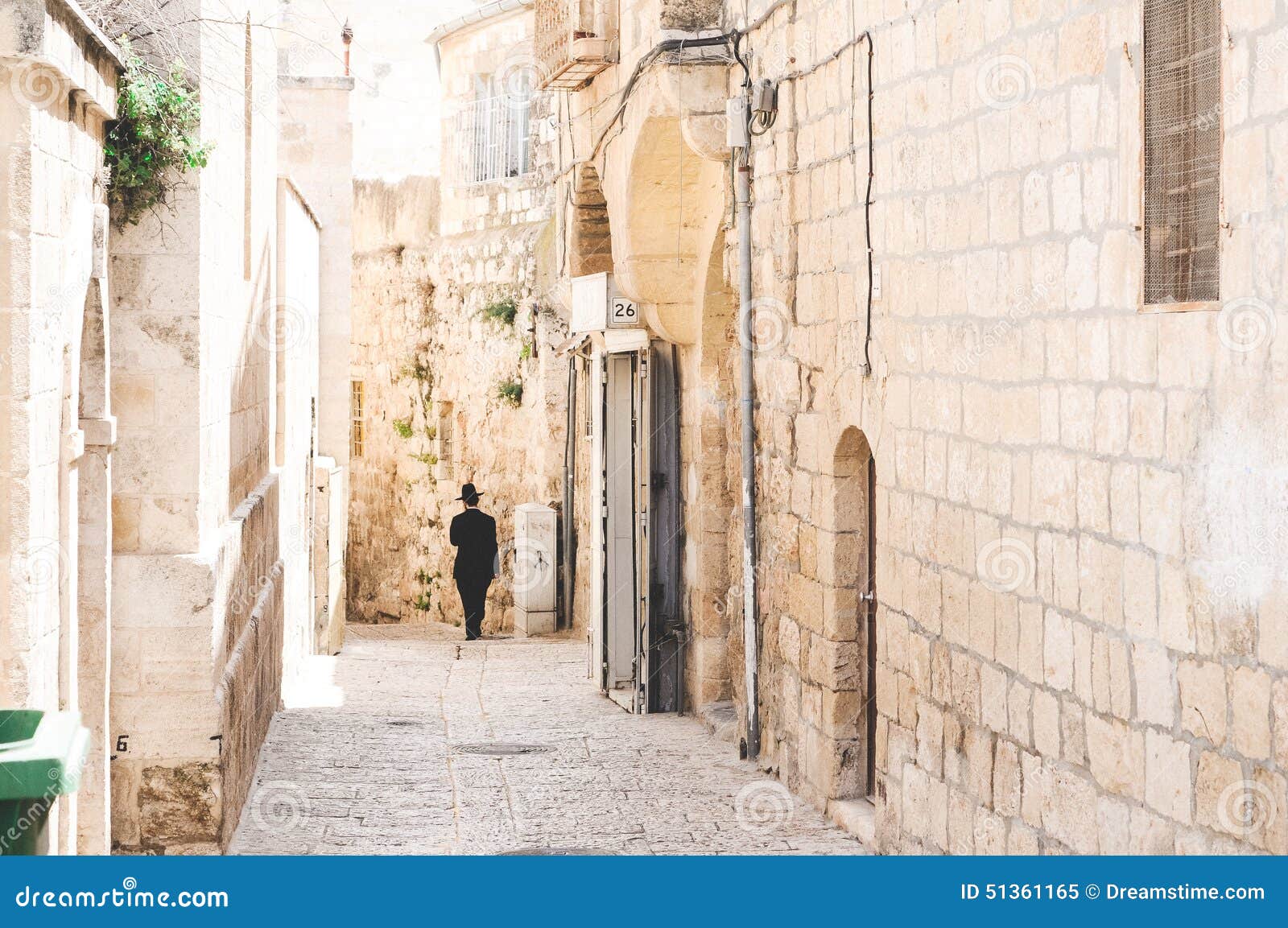 Old Jerusalem street stock image. Image of jerusalem - 51361165
