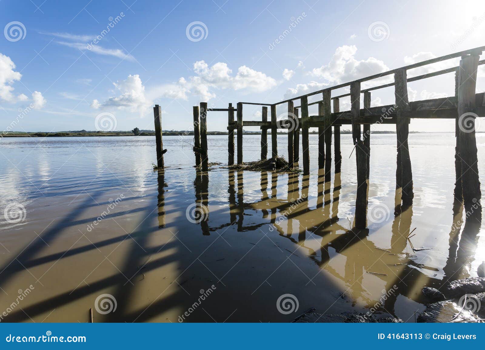 Old Jetty stock image. Image of peir, repair, river, pilings - 41643113