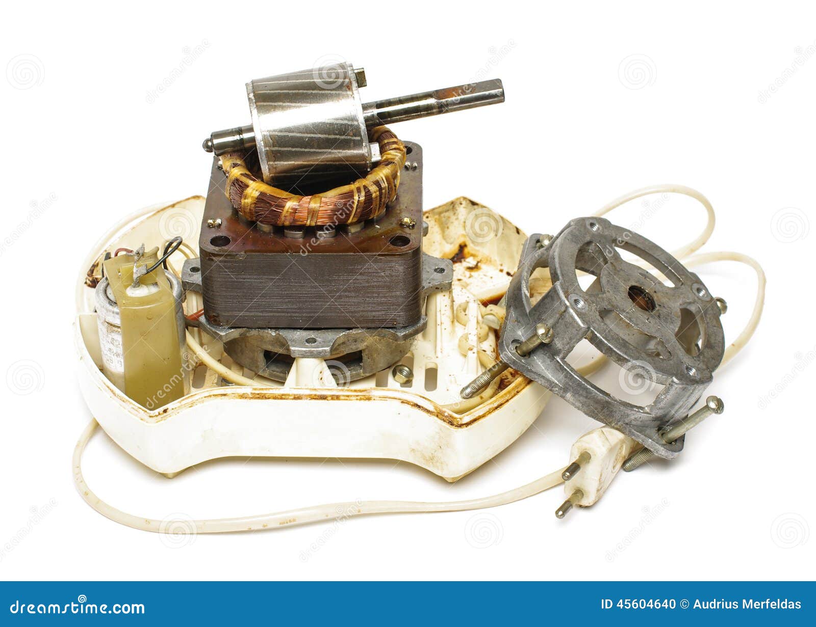 Old Juicer Motor Deconstructed Isolated Stock Photo - Image of ...