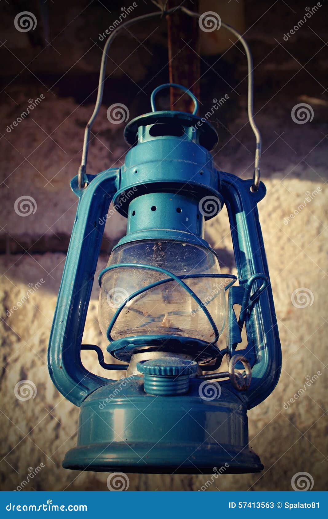 Old kerosene lantern stock image. Image of grimy, glass - 57413563