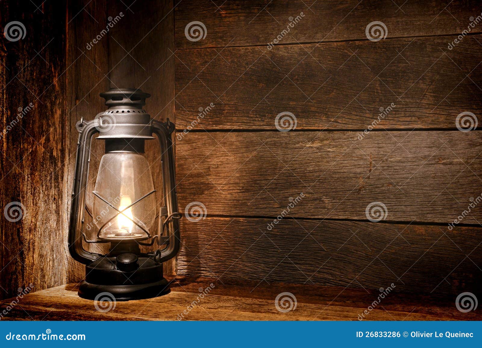 Old Kerosene Lantern Light in Rustic Country Barn Stock Photo - Image ...