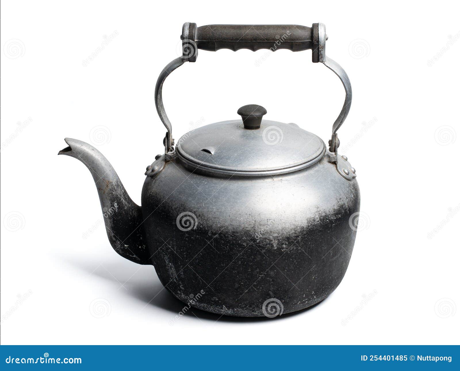 Old Kettle Isolated on White Background. Objec for Graphic Designer ...