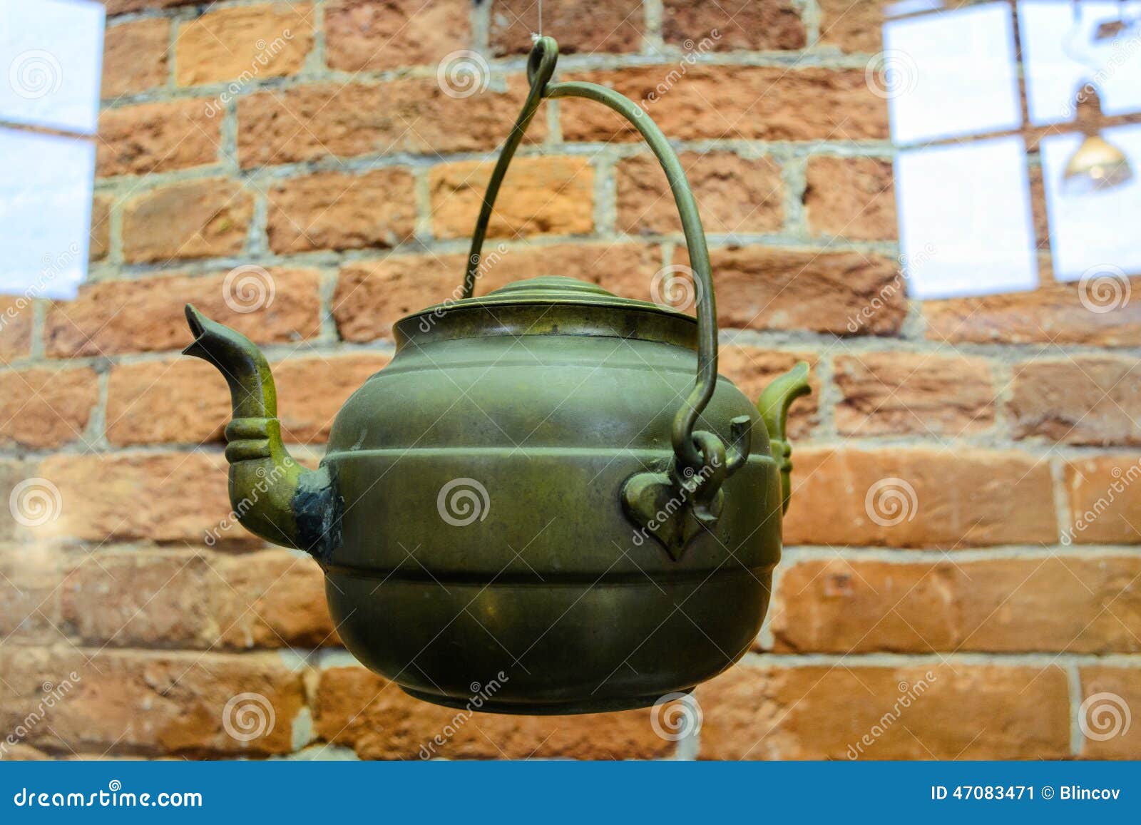 The old kettle stock image. Image of green, retro, decorative - 47083471