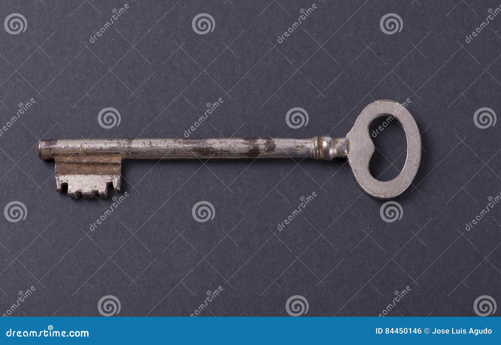 Old Key on Black Background. Stock Photo - Image of isolated, concept ...