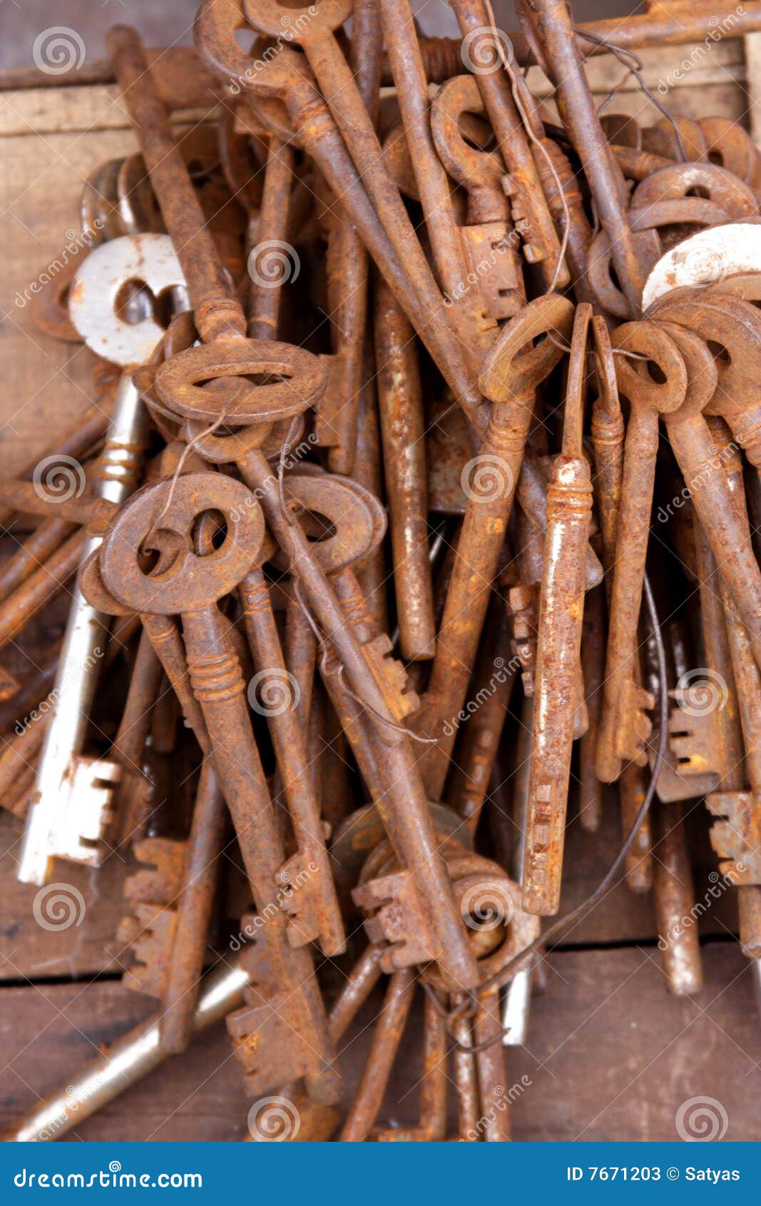 Old key bunch stock image. Image of independence, ownership - 7671203