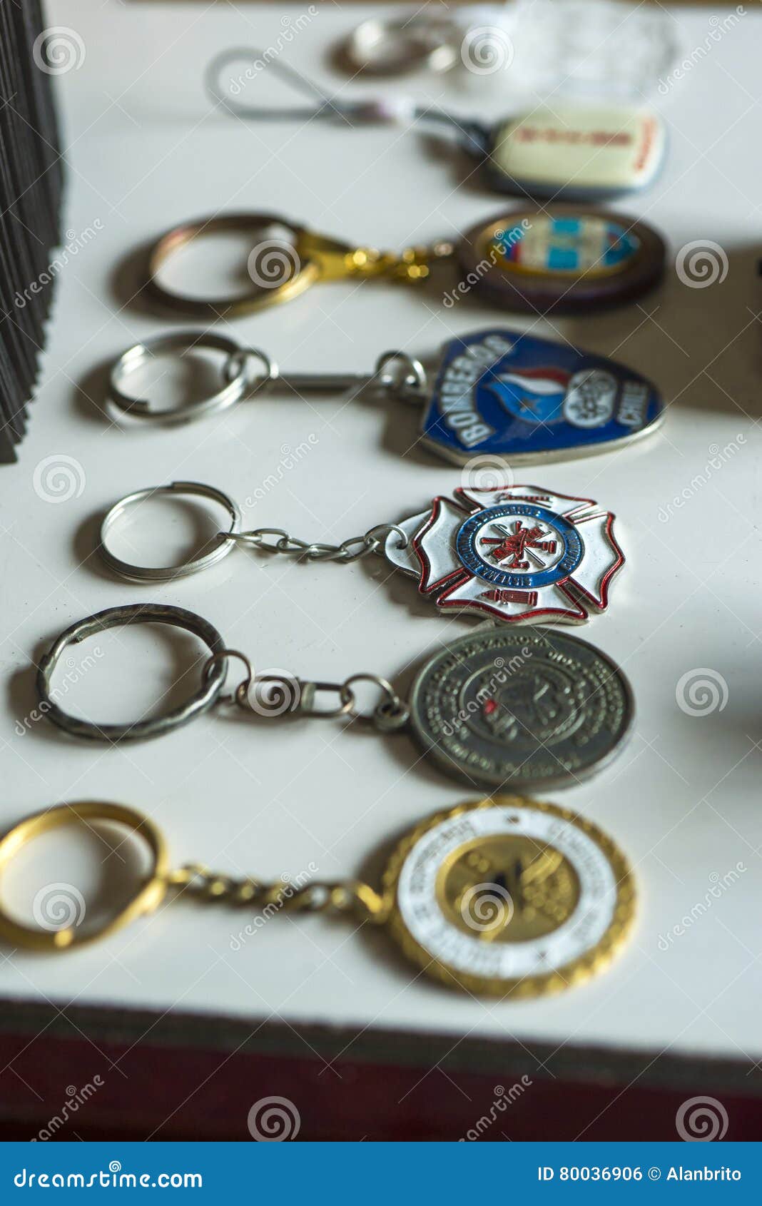 Old key chains in display editorial photo. Image of symbol - 80036906