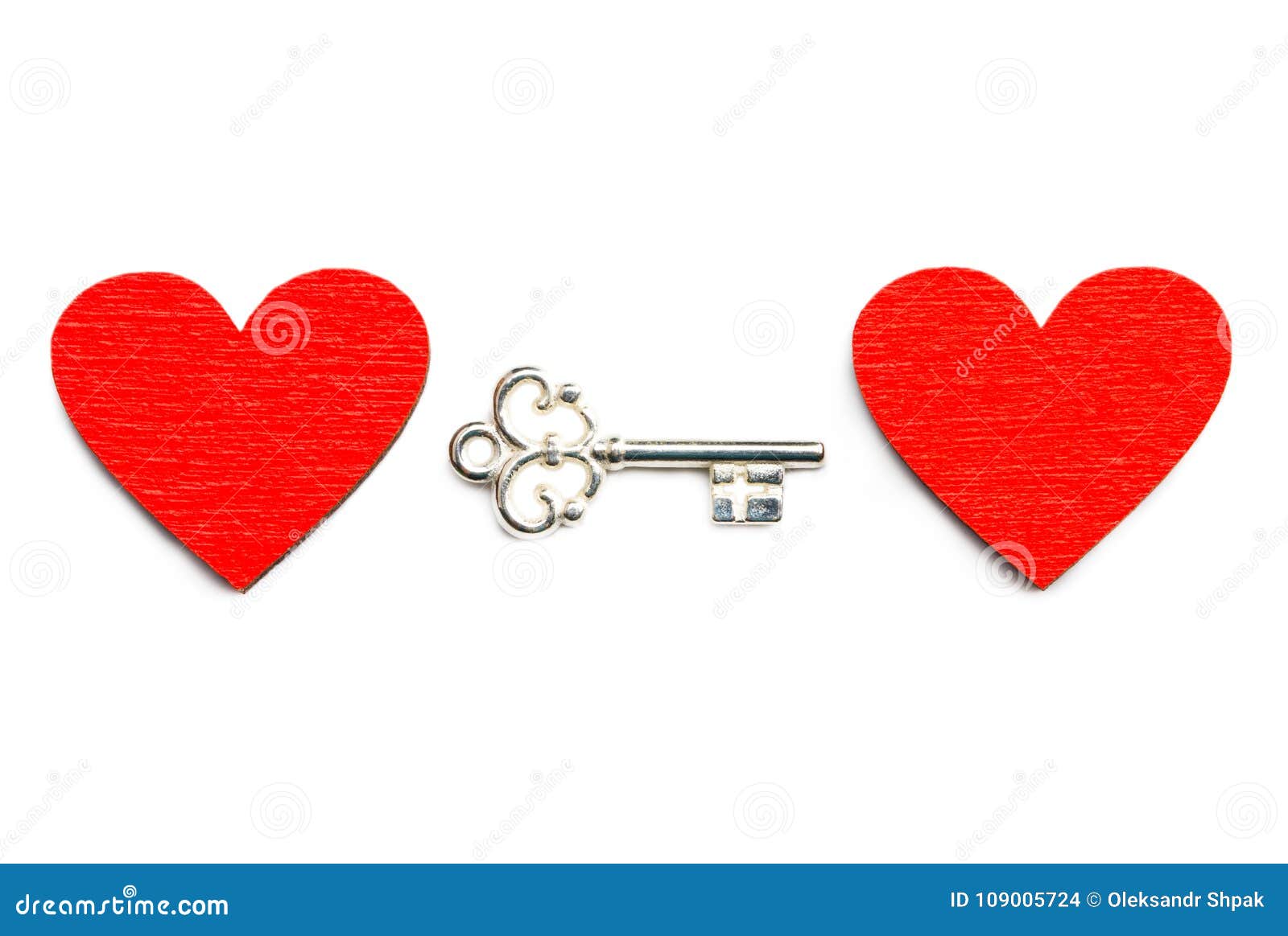 Old Key with a Heart Isolated on White Background Stock Photo - Image ...