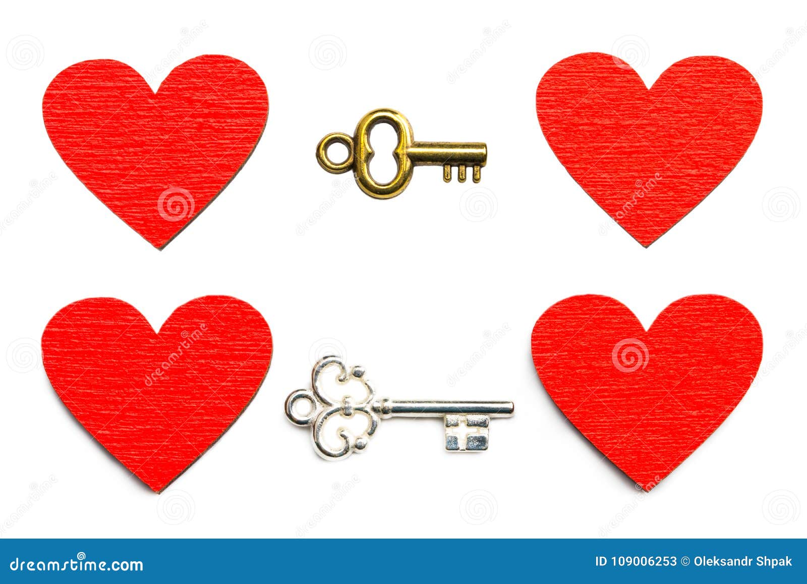 Old Key with a Heart Isolated on White Background Stock Image - Image ...