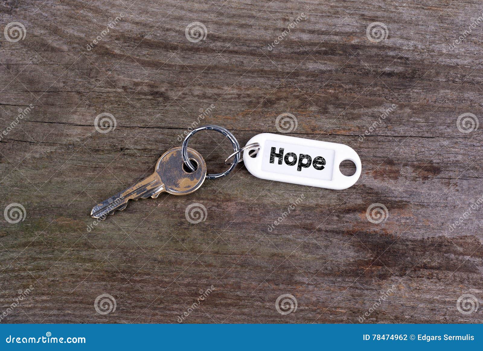 Old Key with Hope Text. Wooden Texture Background Stock Photo - Image ...