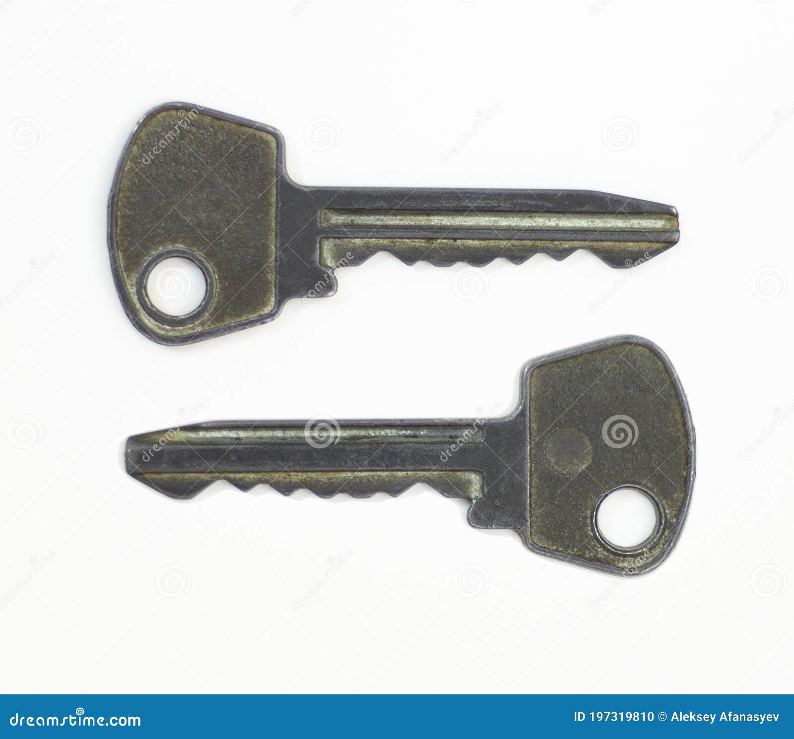 Old Key Isolated. Keys on Table. Ancient Keys, Used for Long Time ...