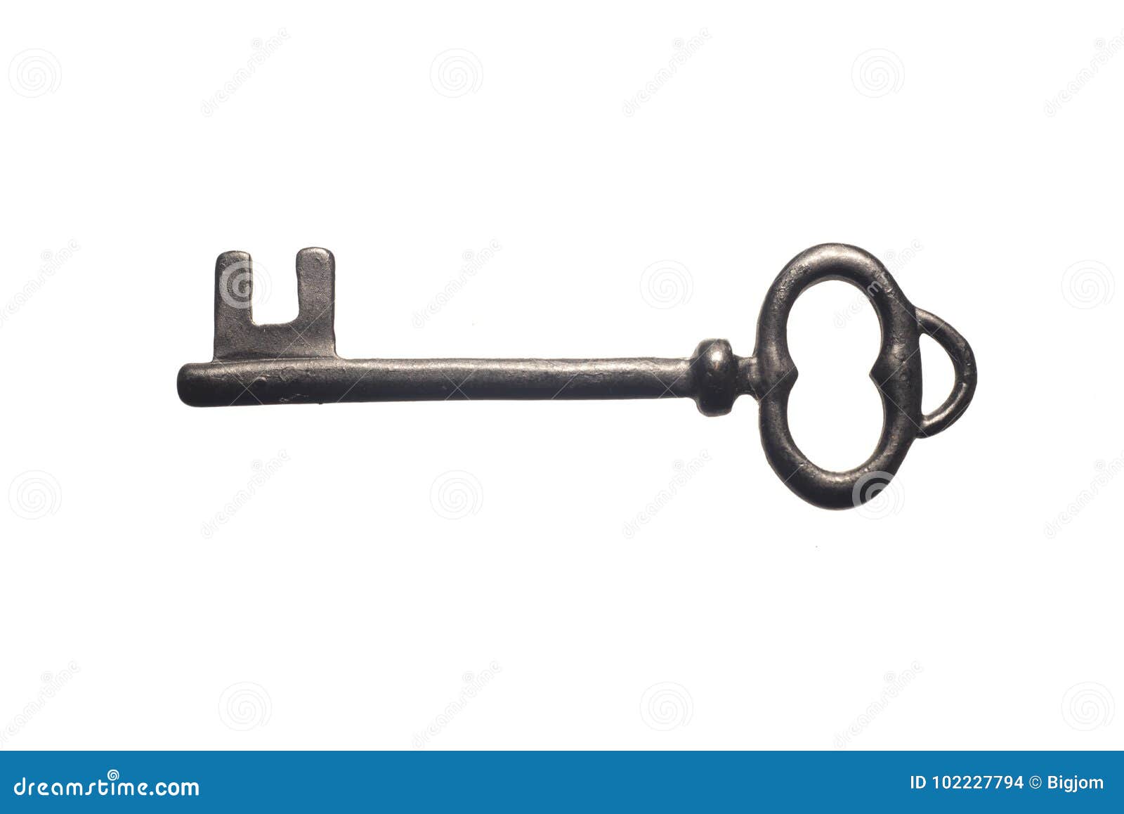 Old key isolated on white stock photo. Image of close - 102227794