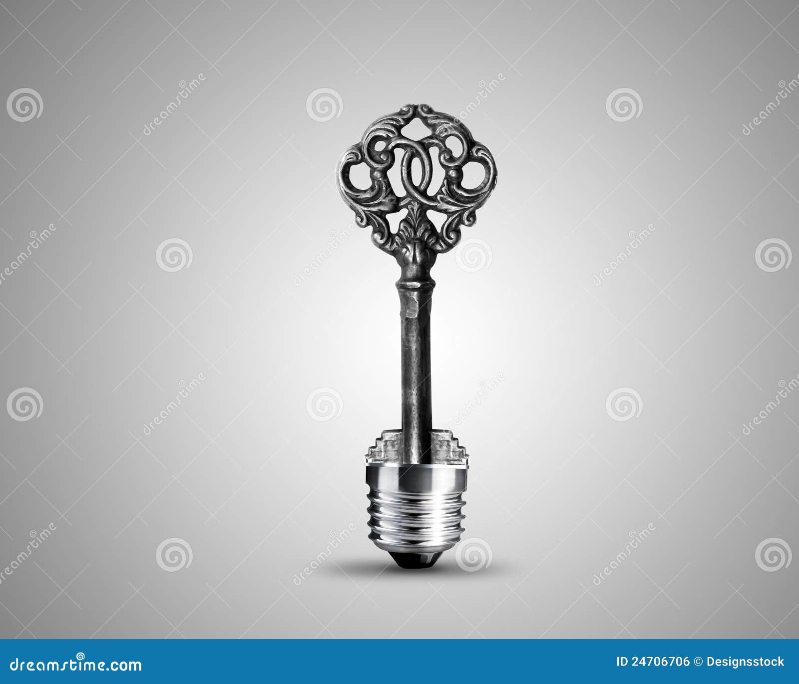 Old key in light bulb stock photo. Image of home, lightbulb - 24706706