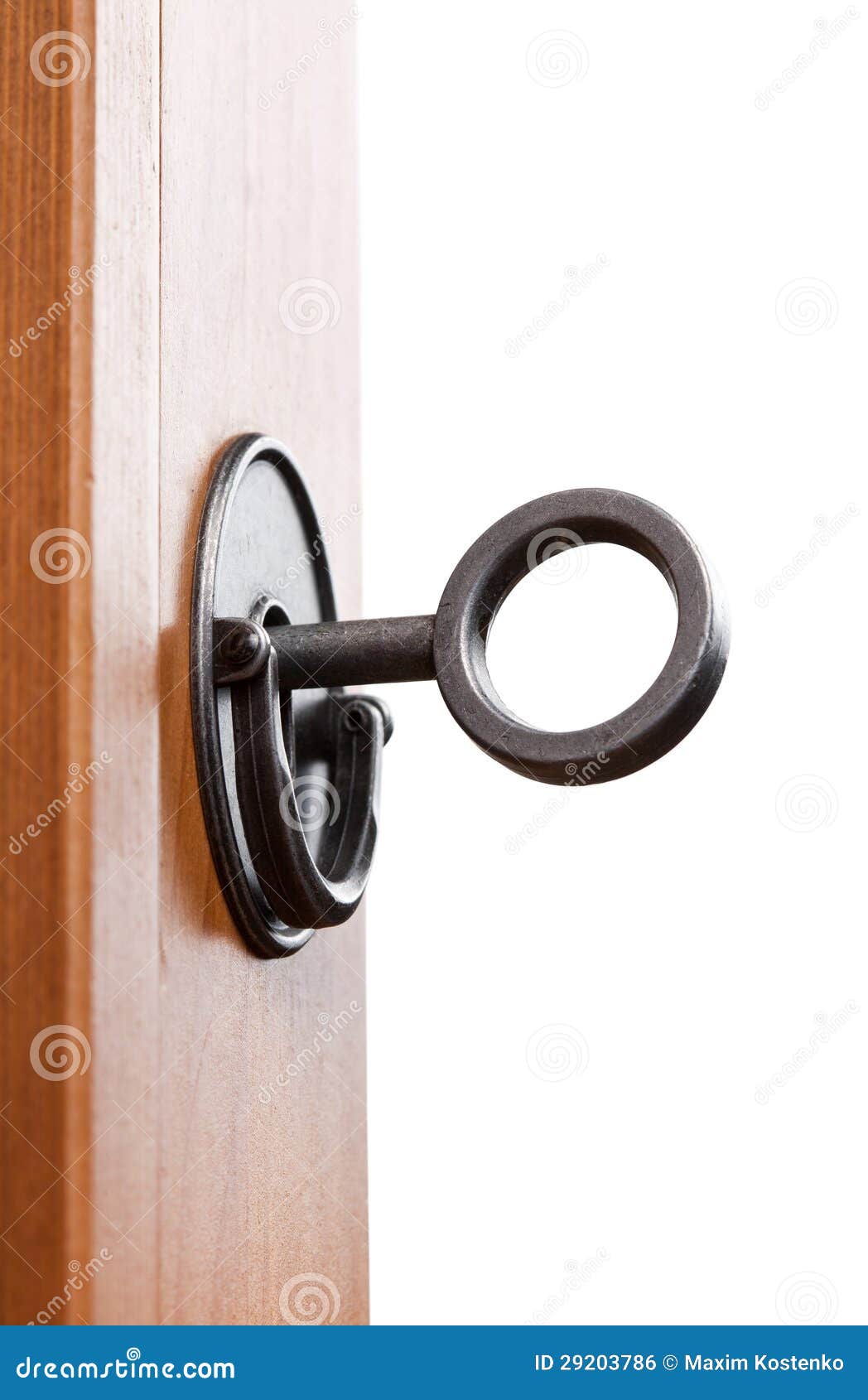 Old key in lock stock photo. Image of metal, access, steel - 29203786