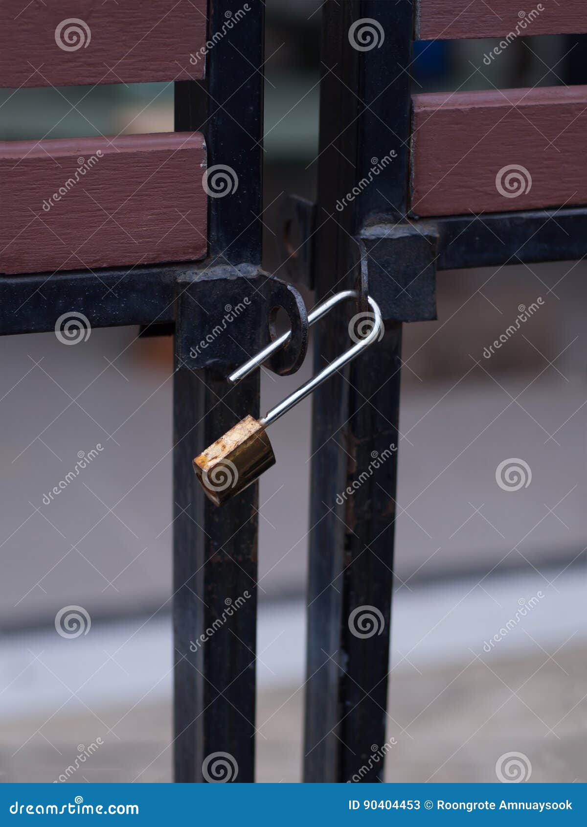 Old Key Lock on the Door,lock Fail Stock Image - Image of background ...