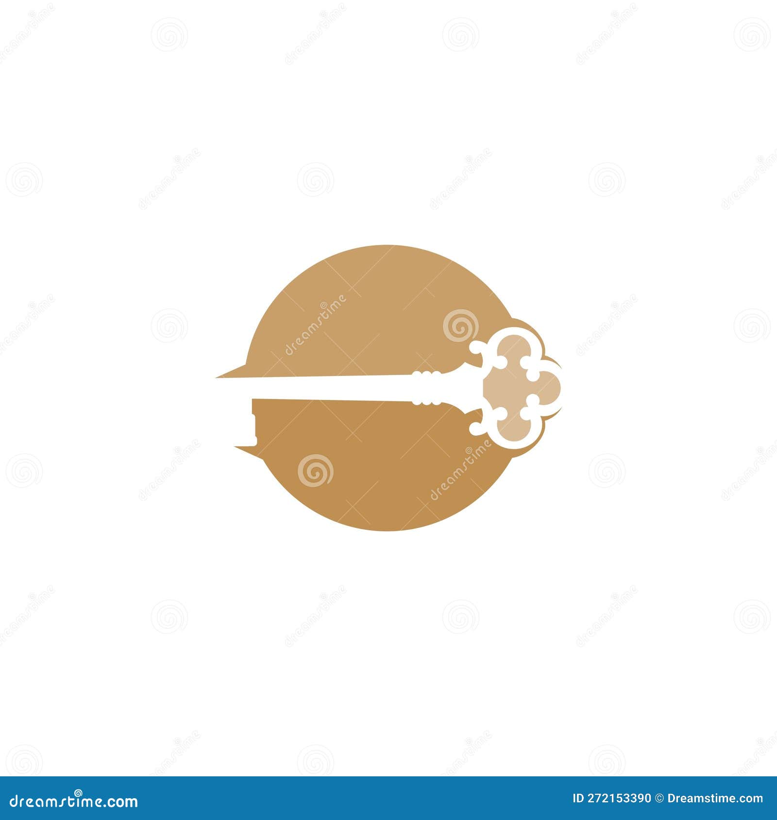 Old Key Logo Icon Isolated on White Background Stock Vector ...