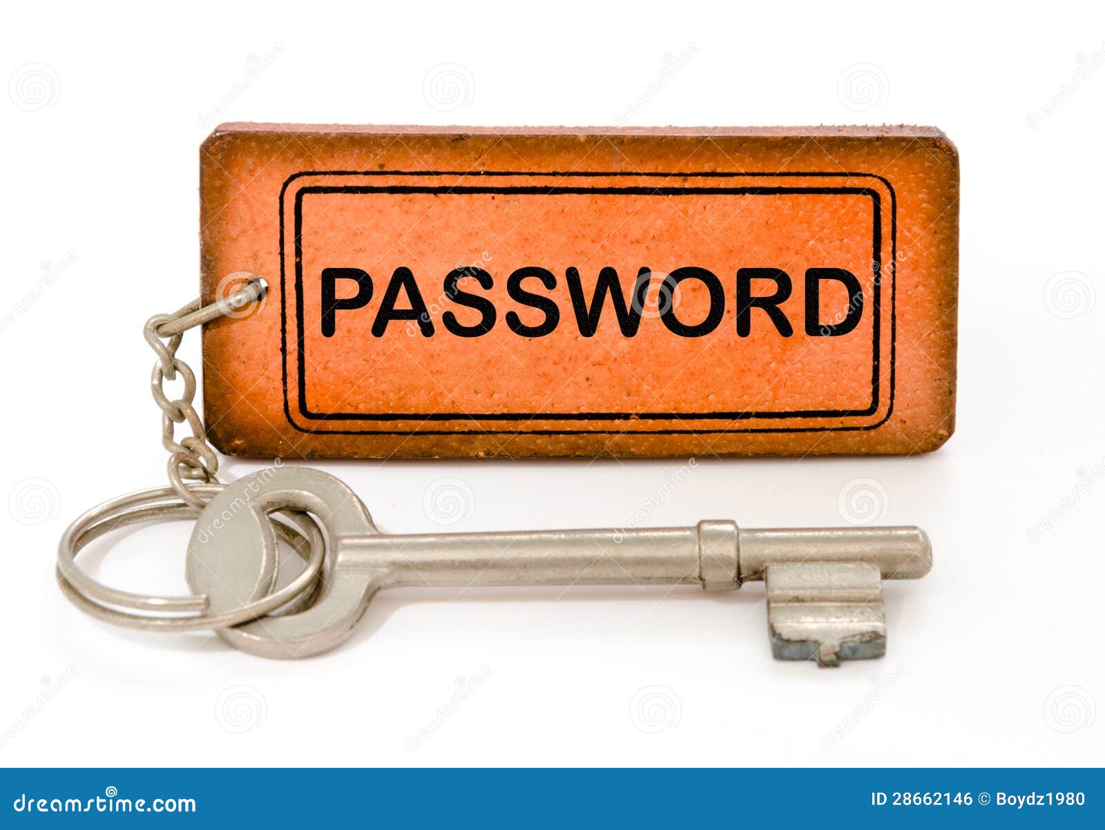 Old Key with Password Leather Tag Stock Photo - Image of firewall, gold ...