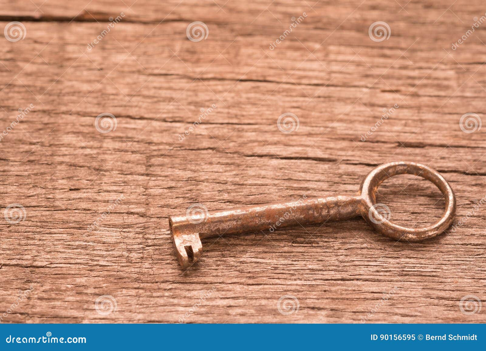 Old Key with Rust on a Board Stock Image - Image of wood, backlit: 90156595