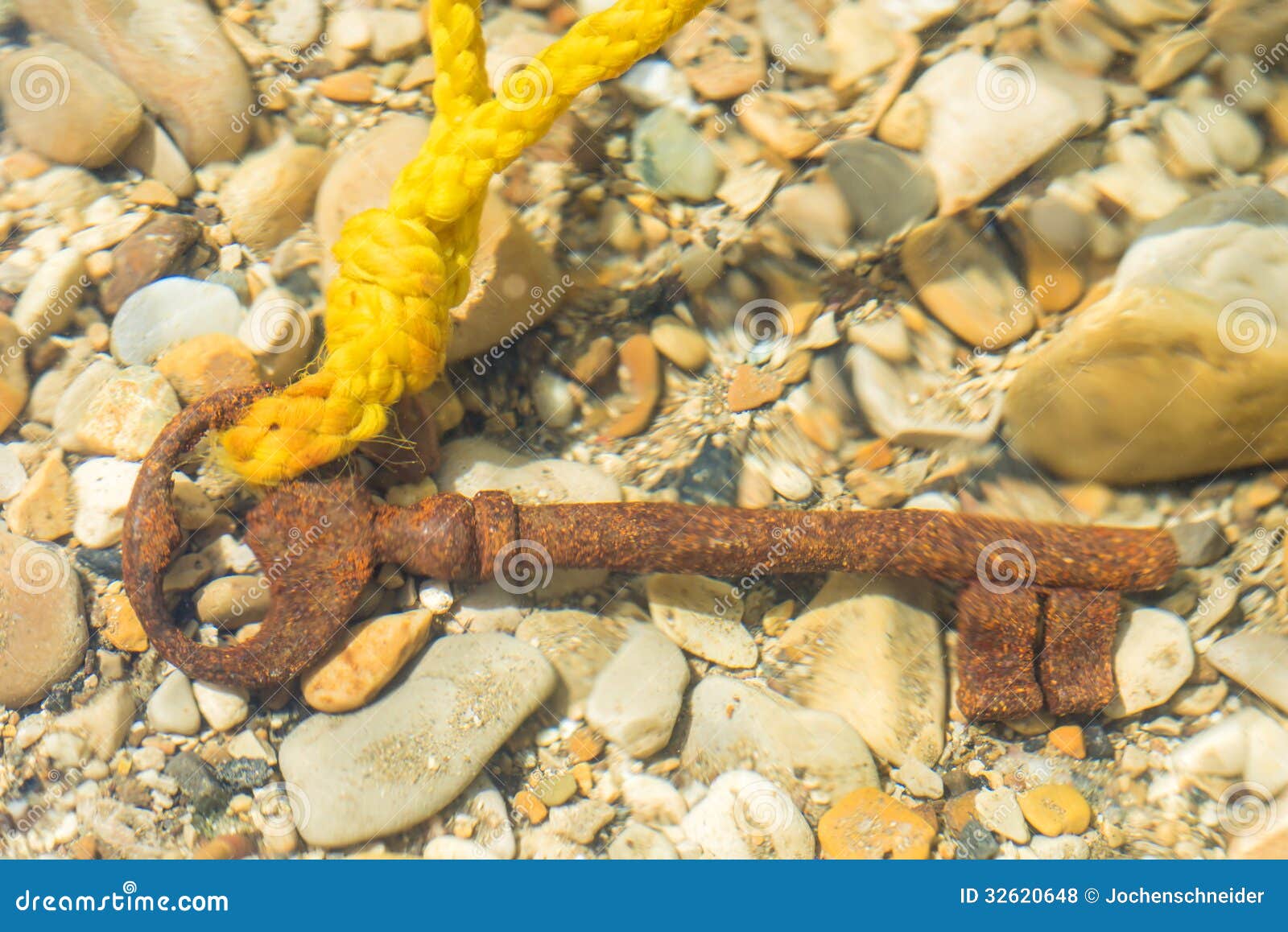 Old key in the sea stock photo. Image of beachcombing - 32620648