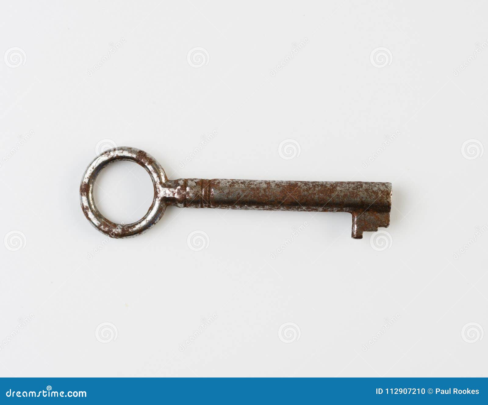 Old Key on White Background Stock Photo - Image of steel, antique ...