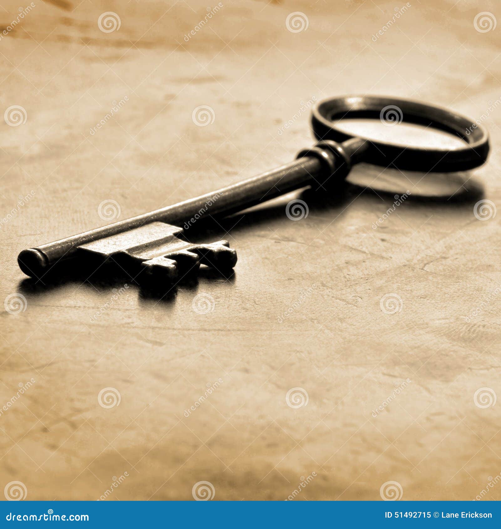 Old Key on Worn Wood stock image. Image of aged, close - 51492715