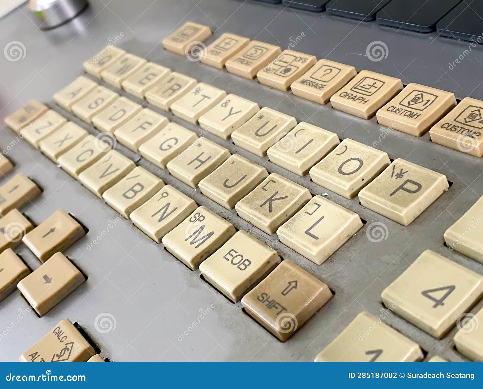 Old Keyboard of CNC Machine Controller Stock Photo - Image of industry ...