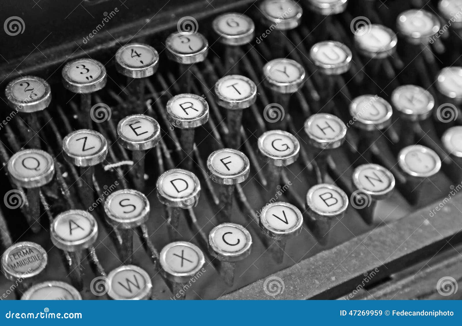Old Keyboard of an Old TYPEWRITER of 40s Stock Image - Image of ...