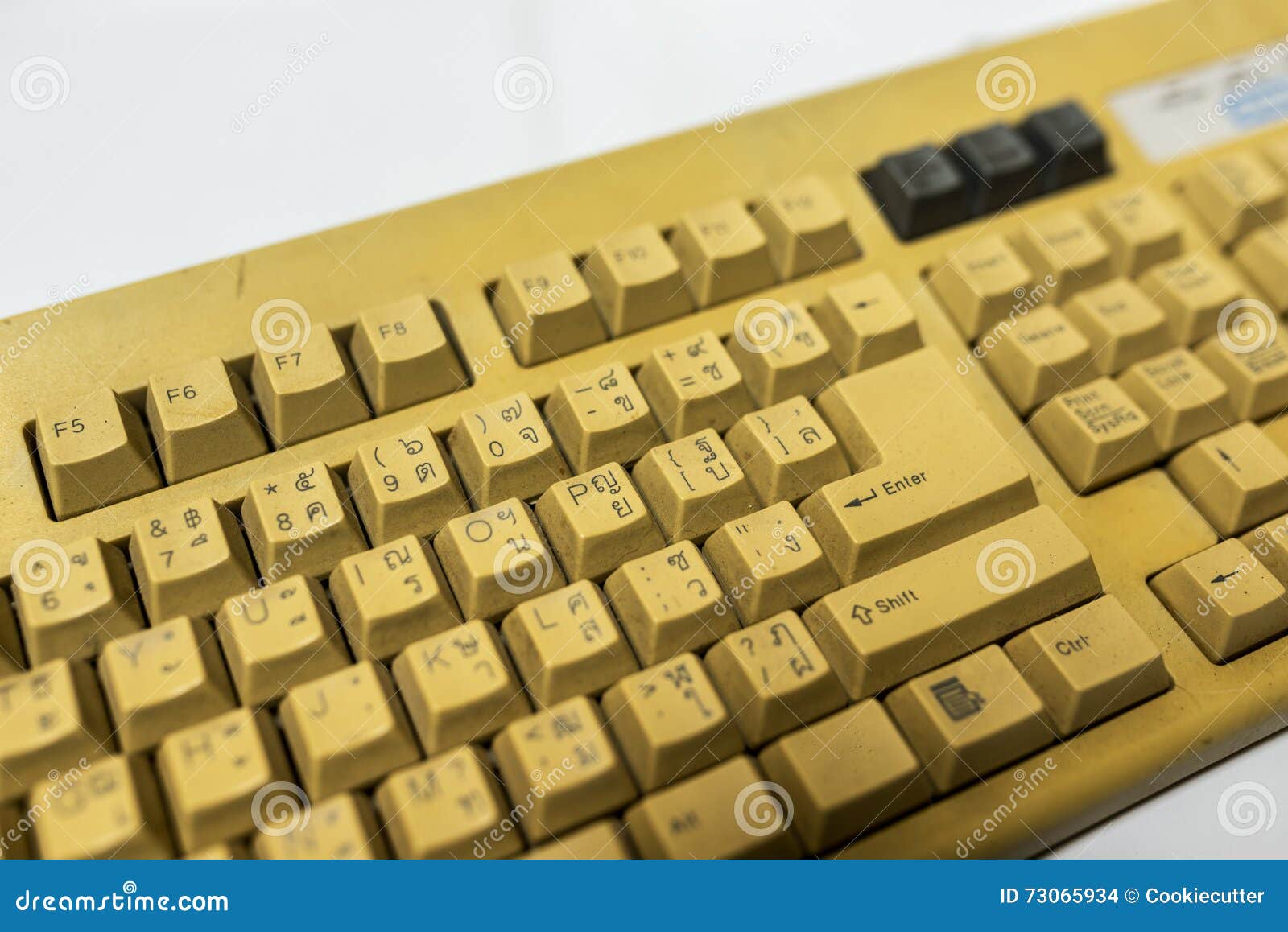 Old Keyboard in Soft Light Vintage Stock Photo - Image of dirty ...