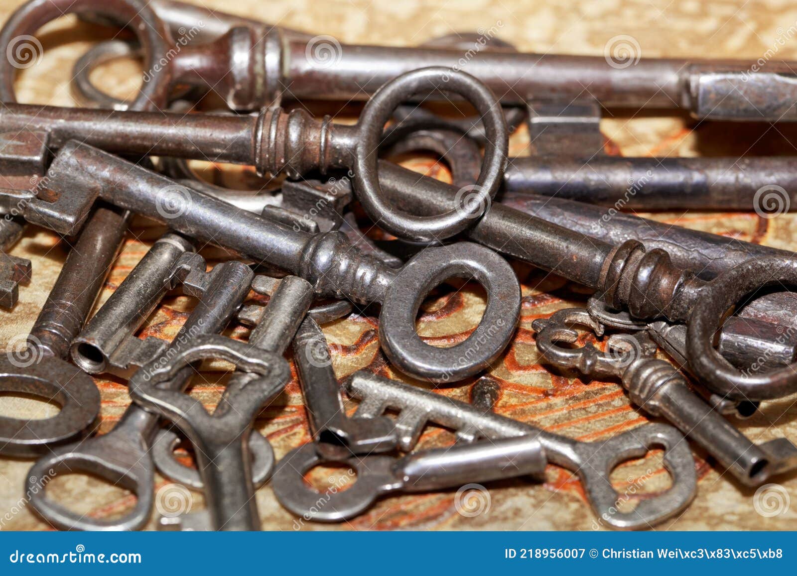 Old Keys on a Brown Background Stock Image - Image of lock, background ...