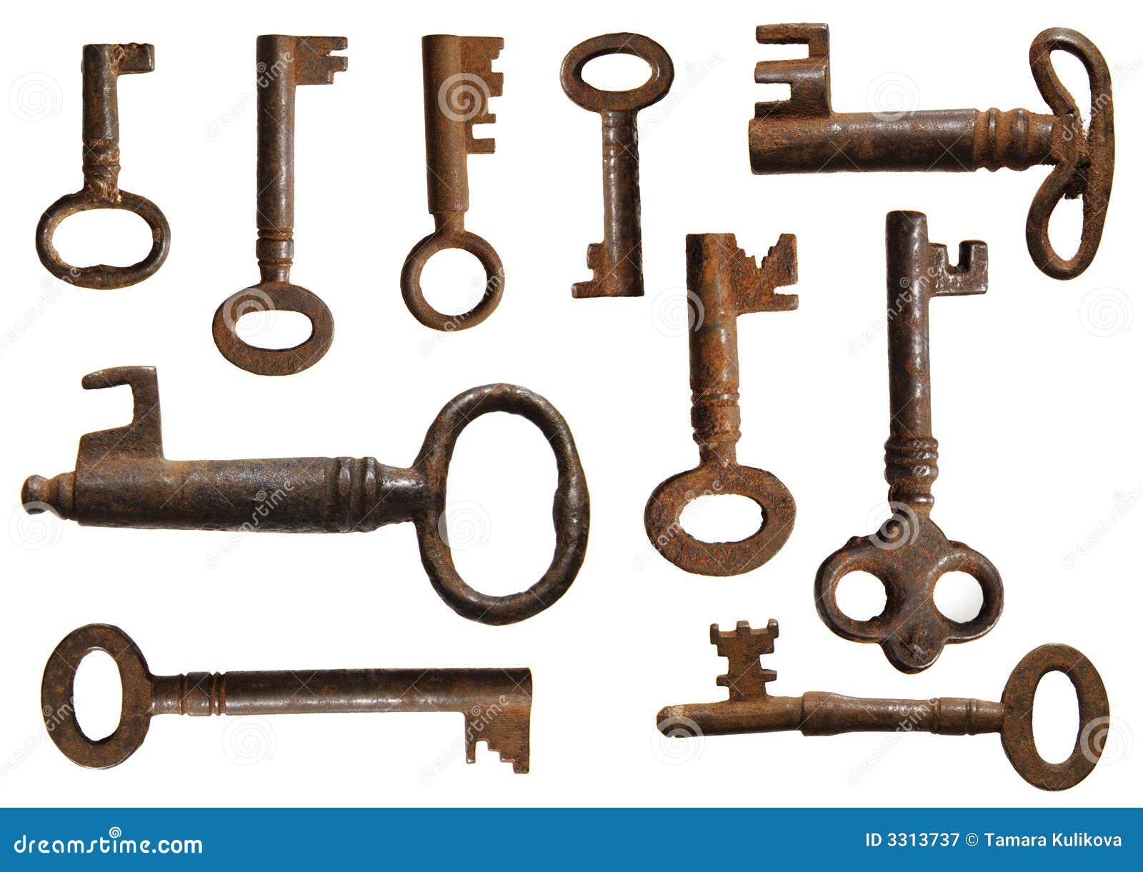 Old keys collection stock image. Image of group, tarnish - 3313737