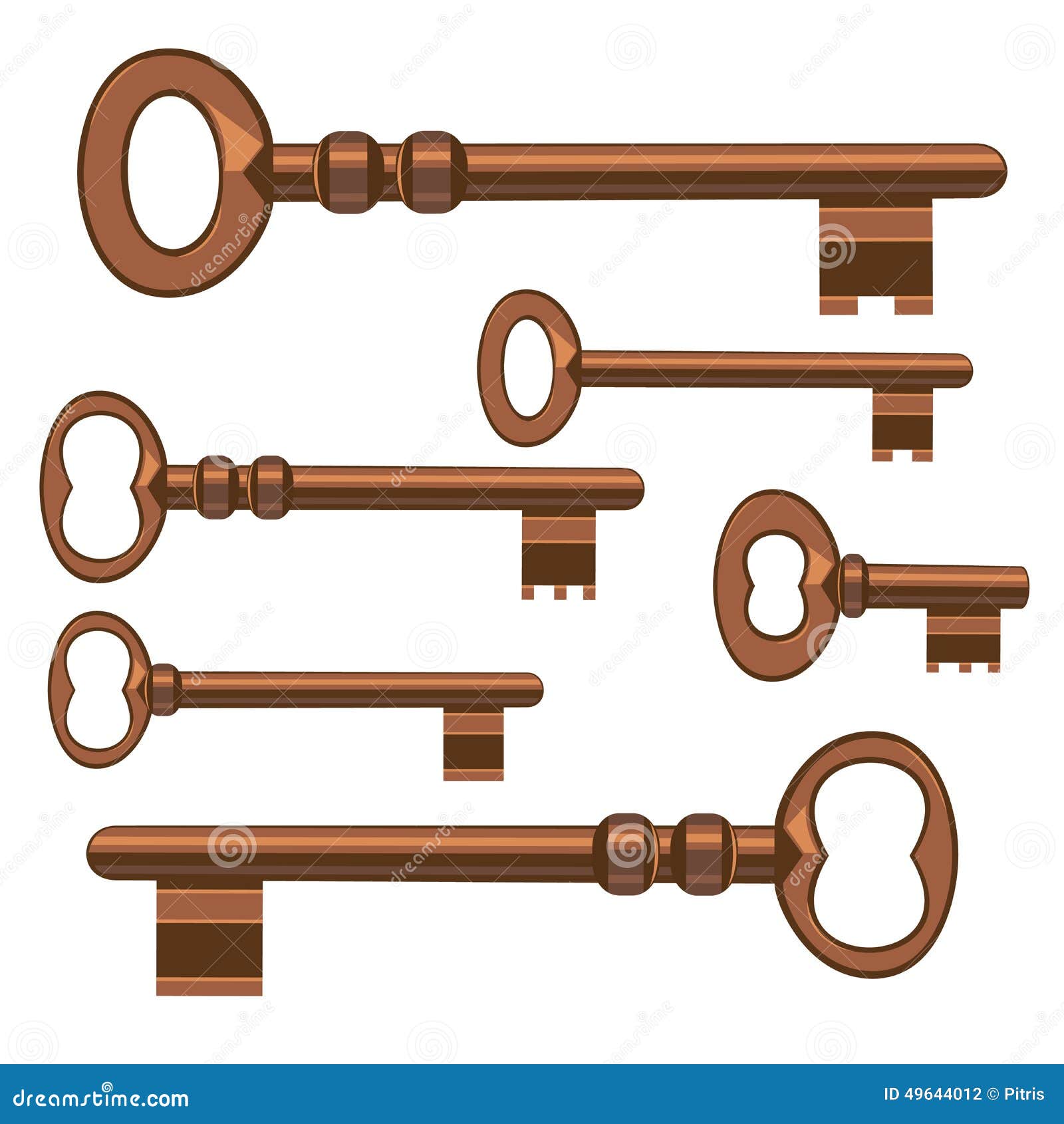 Old keys. Illustration stock vector. Illustration of secret - 49644012