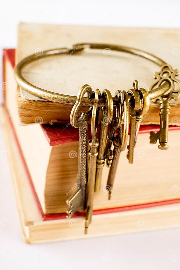 Old keys on old book stock image. Image of education - 38648829