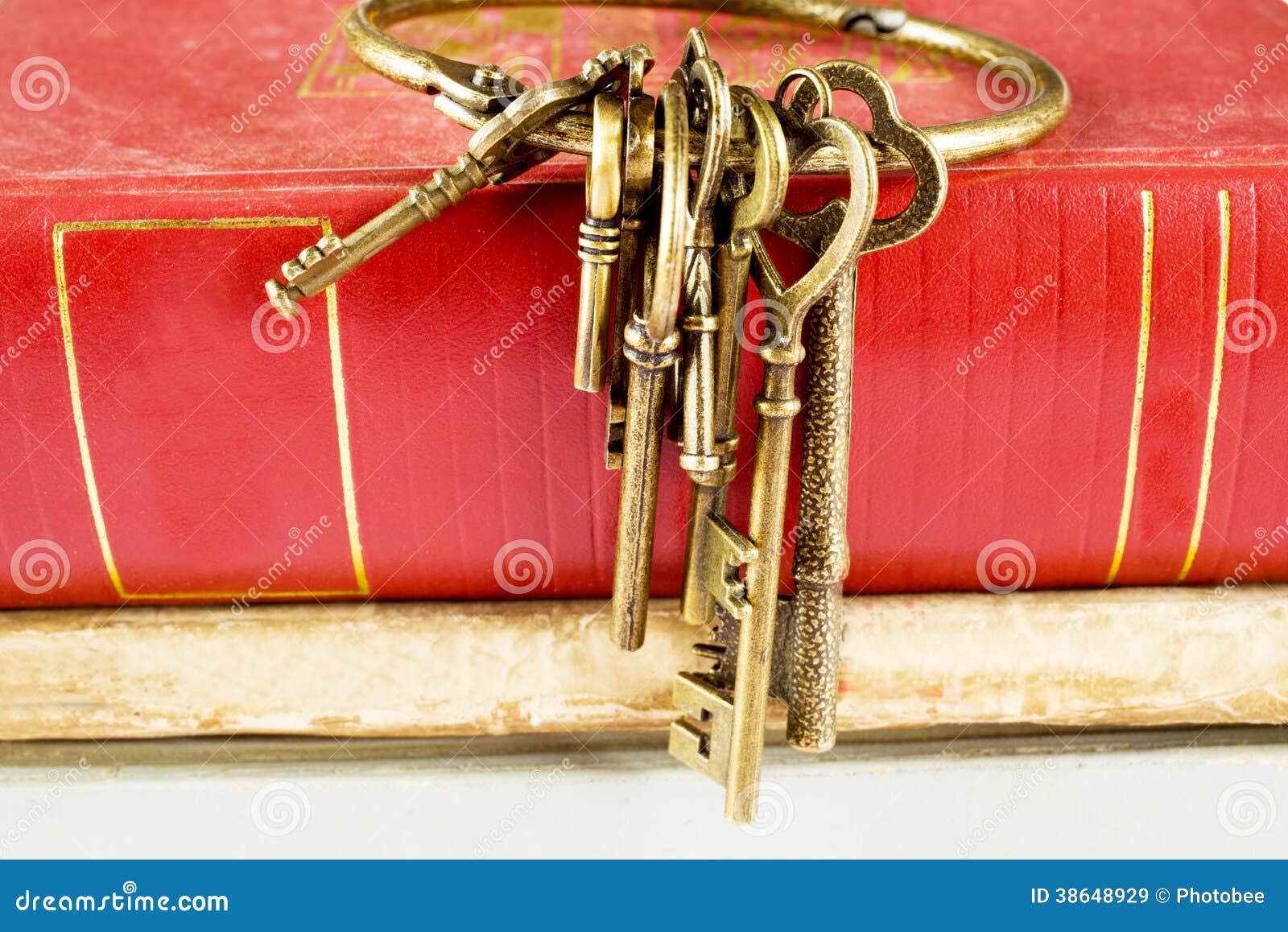 Old keys on old book stock image. Image of cover, reading - 38648929
