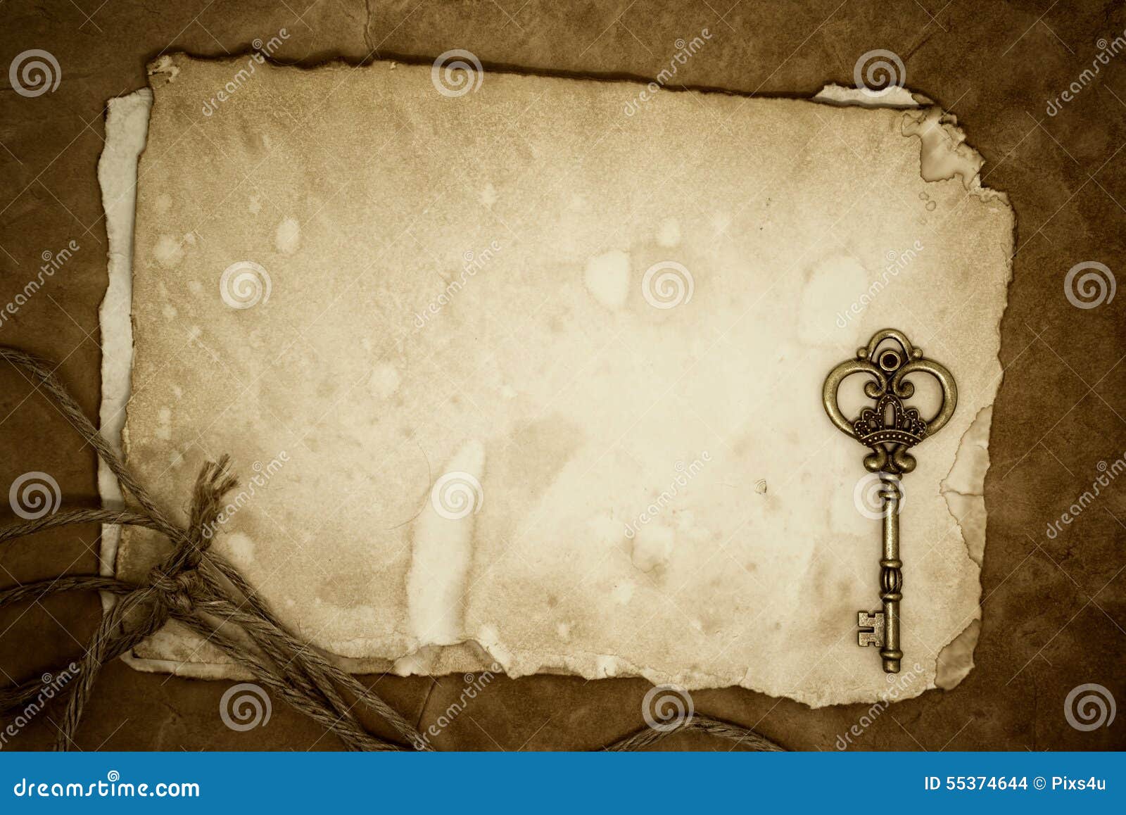 Old Keys On Old Paper Background Stock Photography | CartoonDealer.com ...