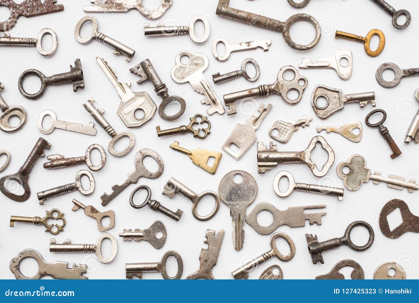 Old Keys - Small Retro Key Collection Stock Image - Image of antique ...