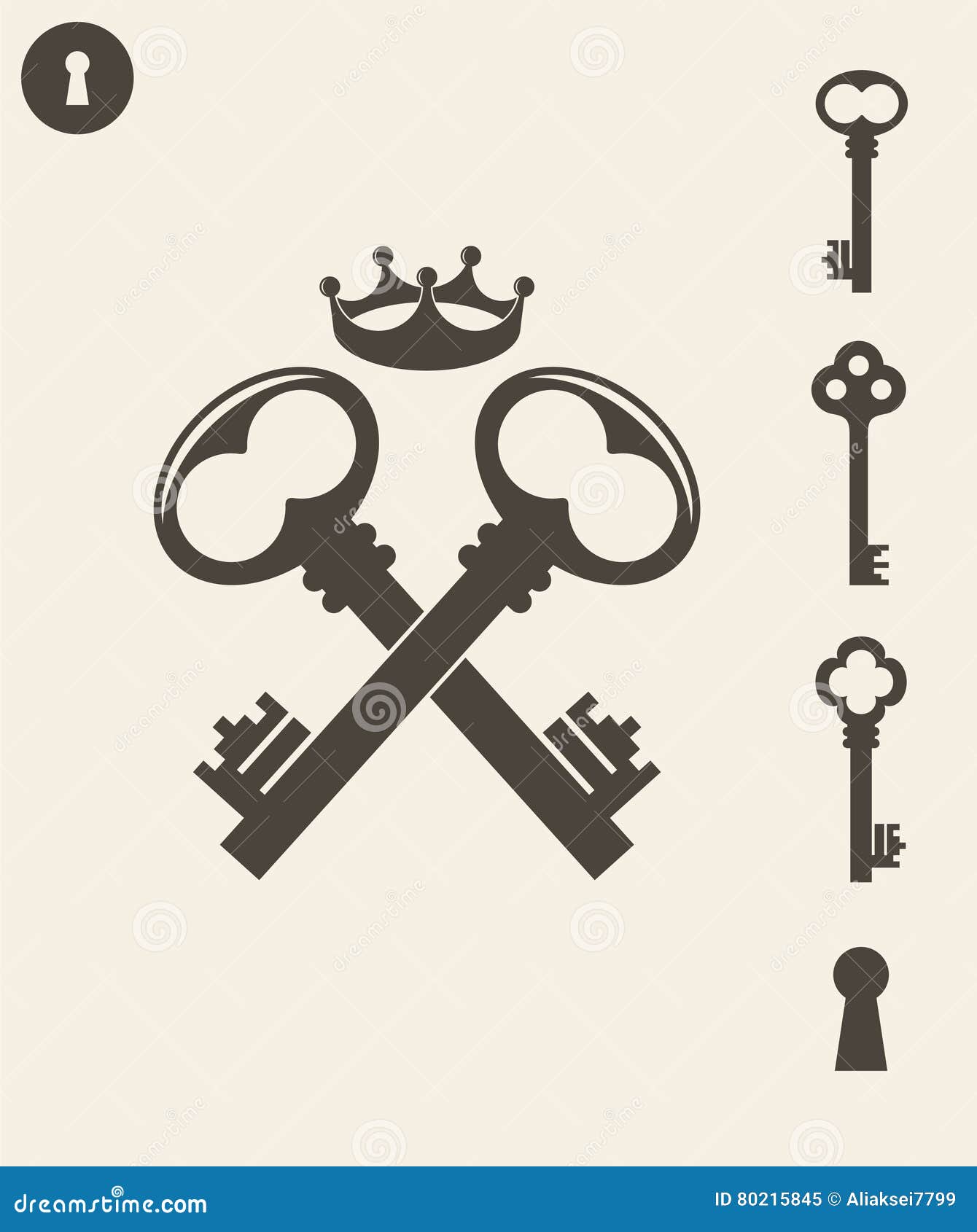Old keys stock vector. Illustration of sign, concept - 80215845