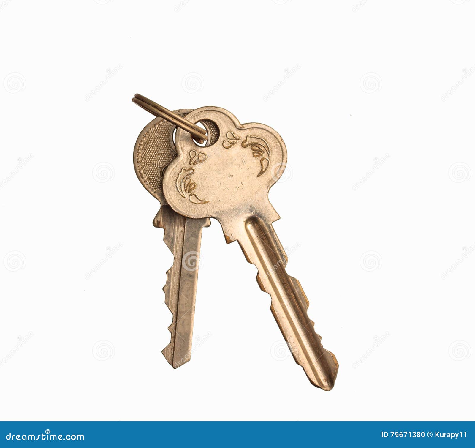 Old Keys on White Background. Stock Photo - Image of background, rough ...