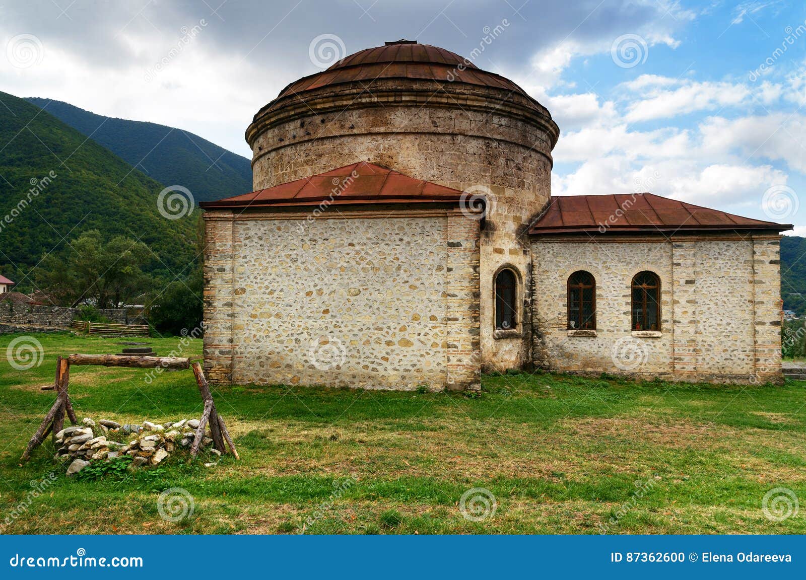 Old Khan mosque in Sheki stock photo. Image of palace - 87362600