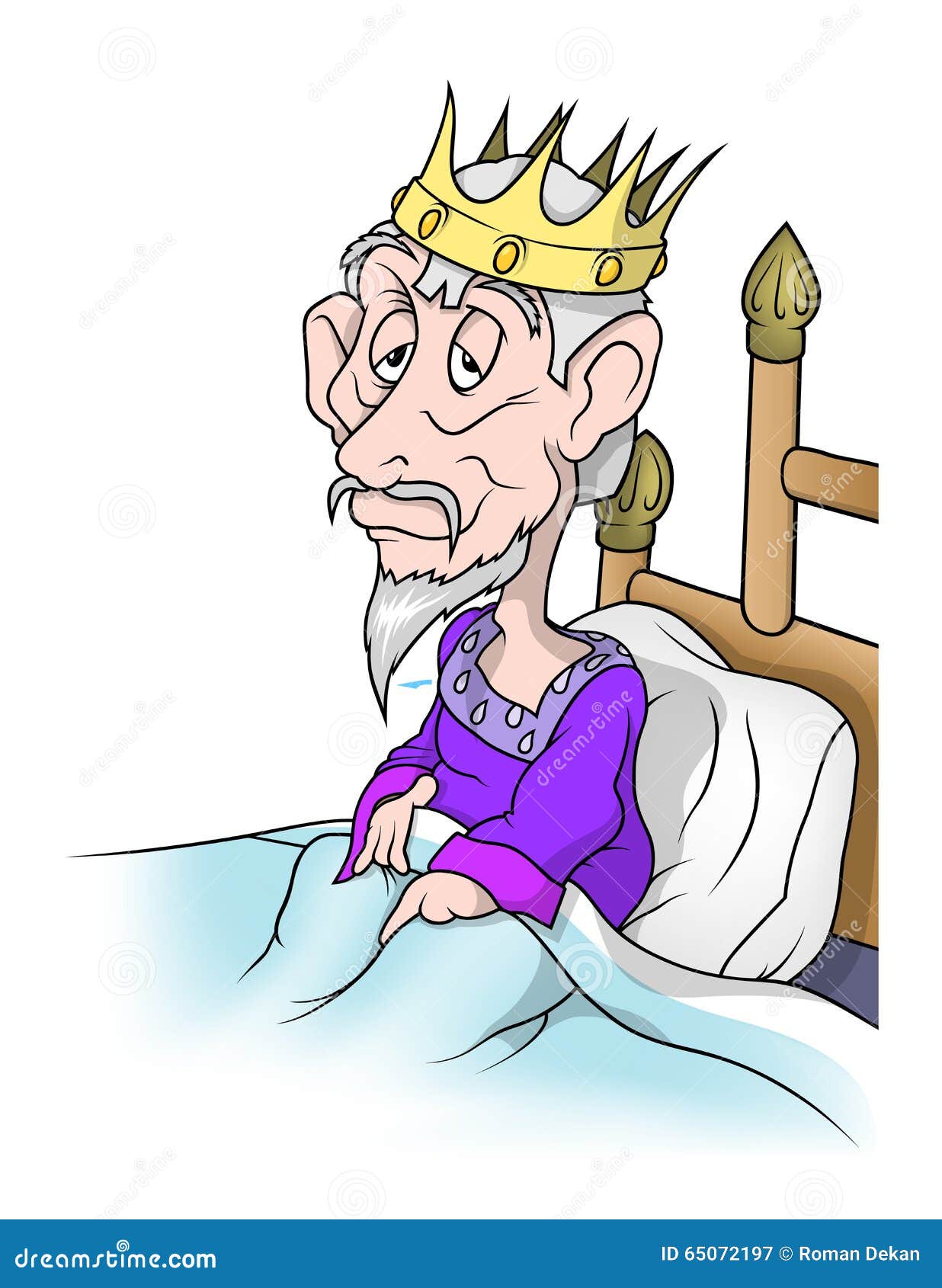 Tired King Character Sleeps On The Throne. Confused, Sweaty, Exhausted ...