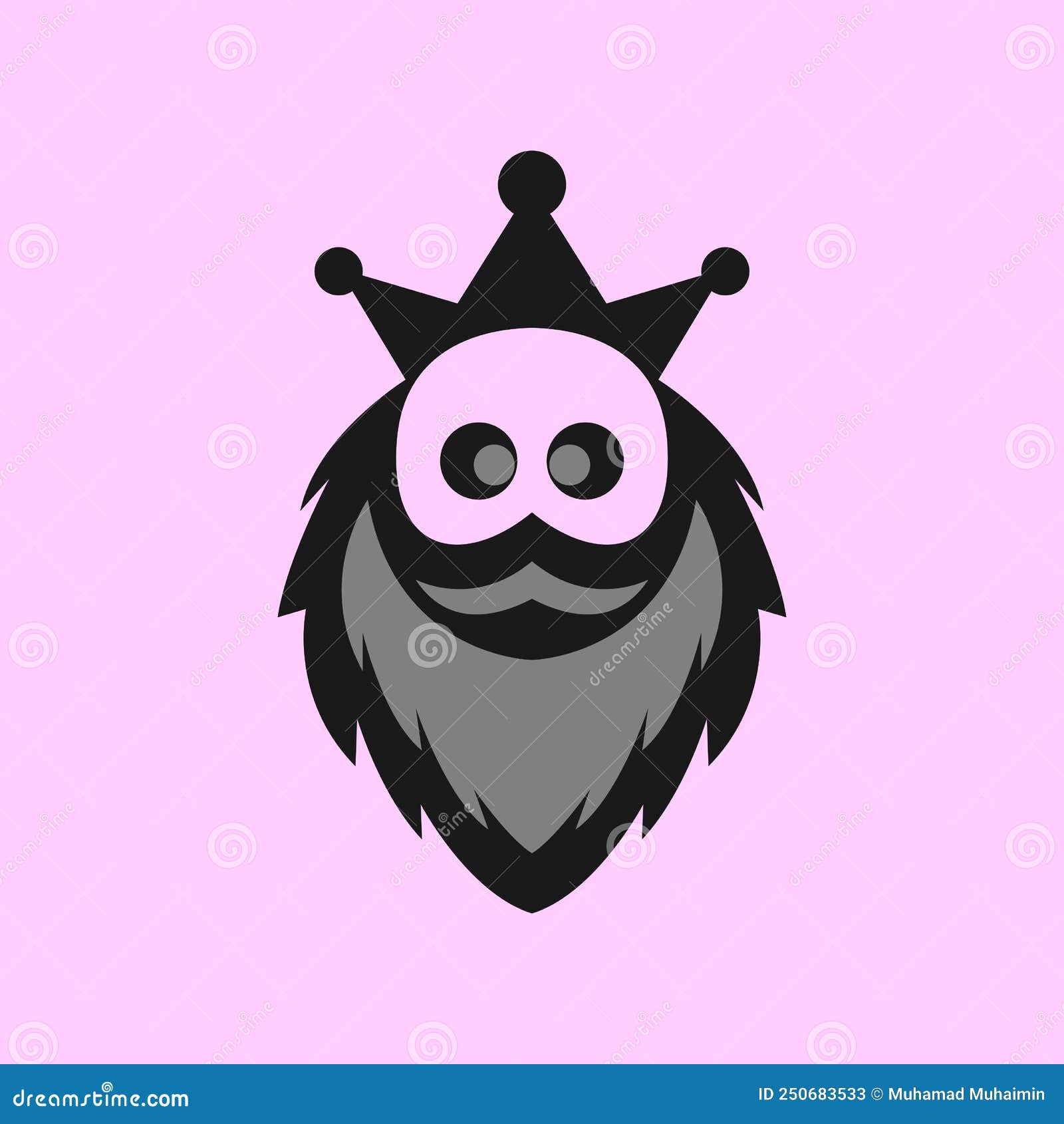 Old king face icon logo stock vector. Illustration of abstract - 250683533