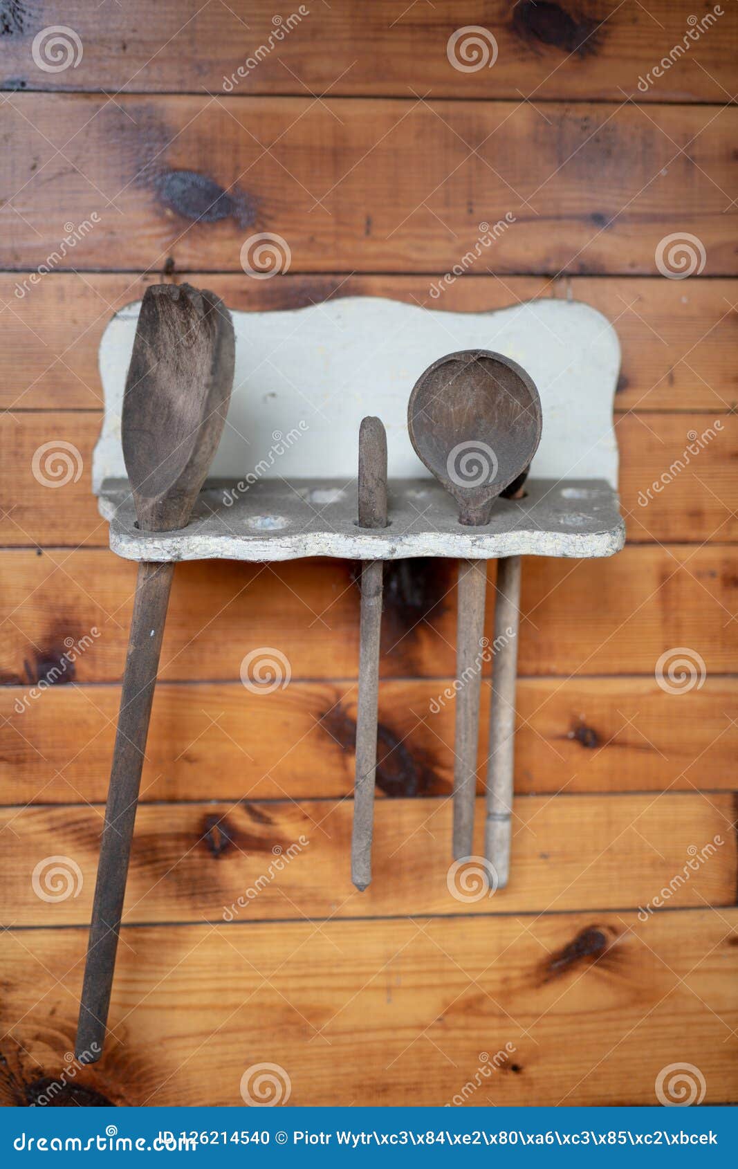 Old Kitchen Accessories. Kitchen Utensils in an Old Kitchen Room Stock ...